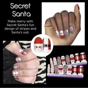 Color Street | Makeup | Color Street Secret Santa Claus Red White Black ...